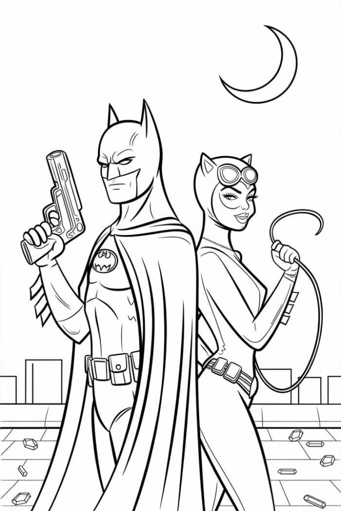 100+ Tranh tô màu Batman đẹp mê ly, phù hợp mọi độ tuổi yêu nghệ thuật