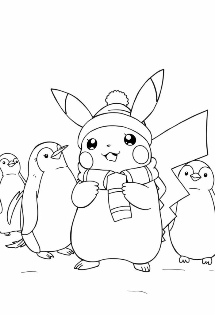 100+ Tranh tô màu Pikachu siêu dễ thương cho bé phát triển sáng tạo