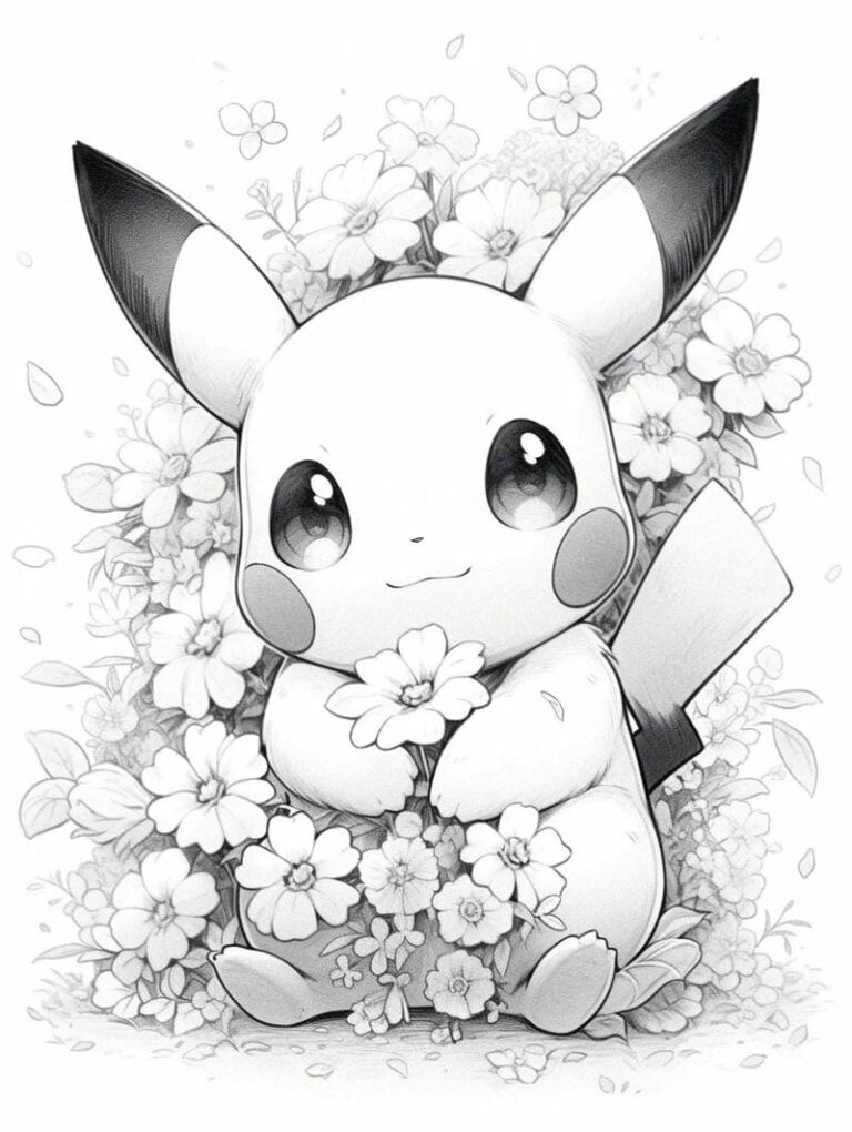 100+ Tranh tô màu Pikachu siêu dễ thương cho bé phát triển sáng tạo