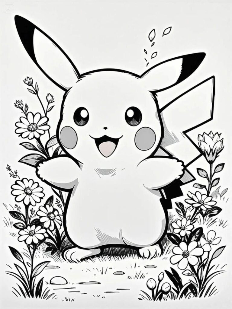 100+ Tranh tô màu Pikachu siêu dễ thương cho bé phát triển sáng tạo