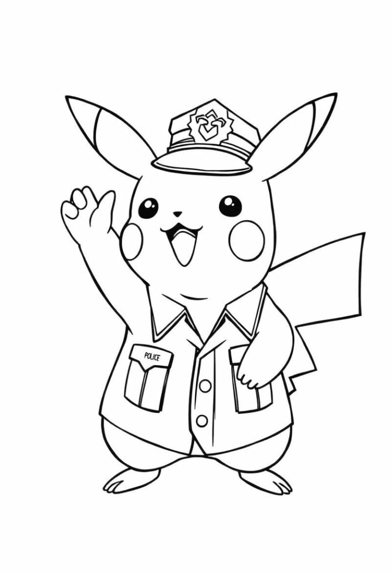 100+ Tranh tô màu Pikachu siêu dễ thương cho bé phát triển sáng tạo
