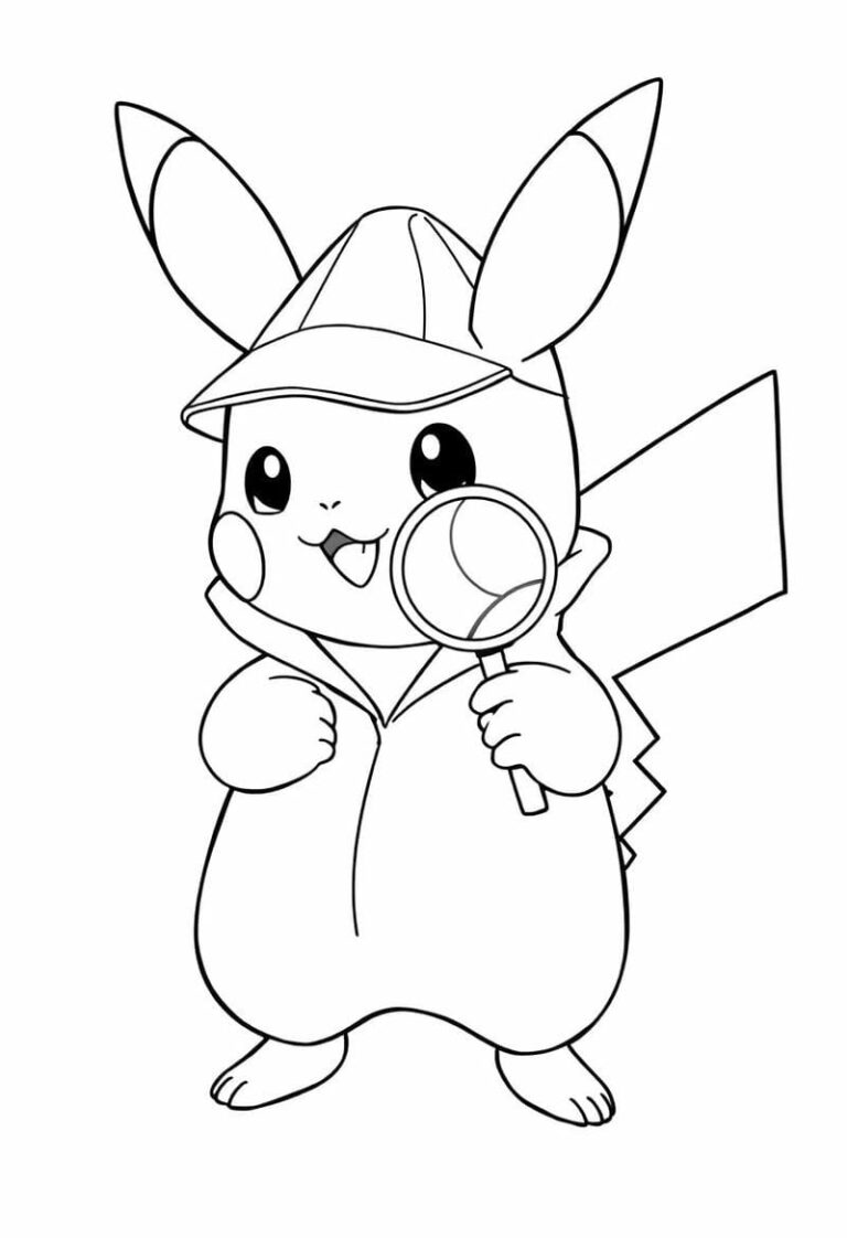 100+ Tranh tô màu Pikachu siêu dễ thương cho bé phát triển sáng tạo
