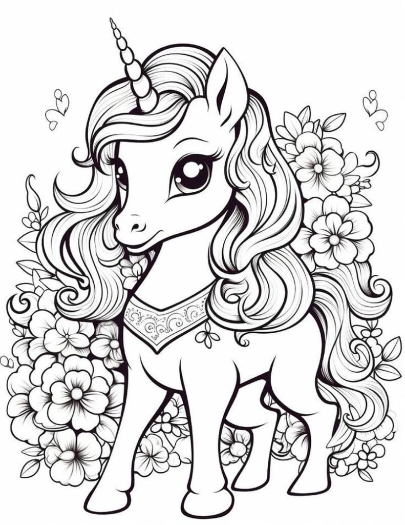 100+ Tranh tô màu Pony đầy màu sắc giúp bé phát triển trí tưởng tượng