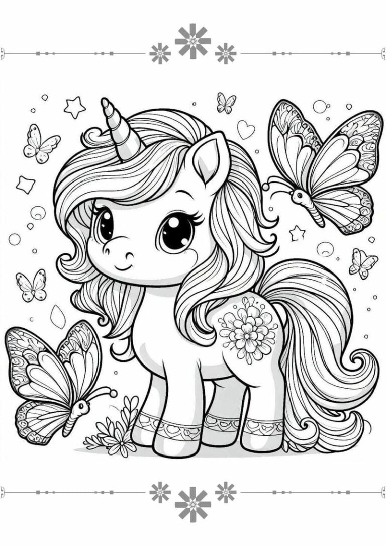 100+ Tranh tô màu Pony đầy màu sắc giúp bé phát triển trí tưởng tượng