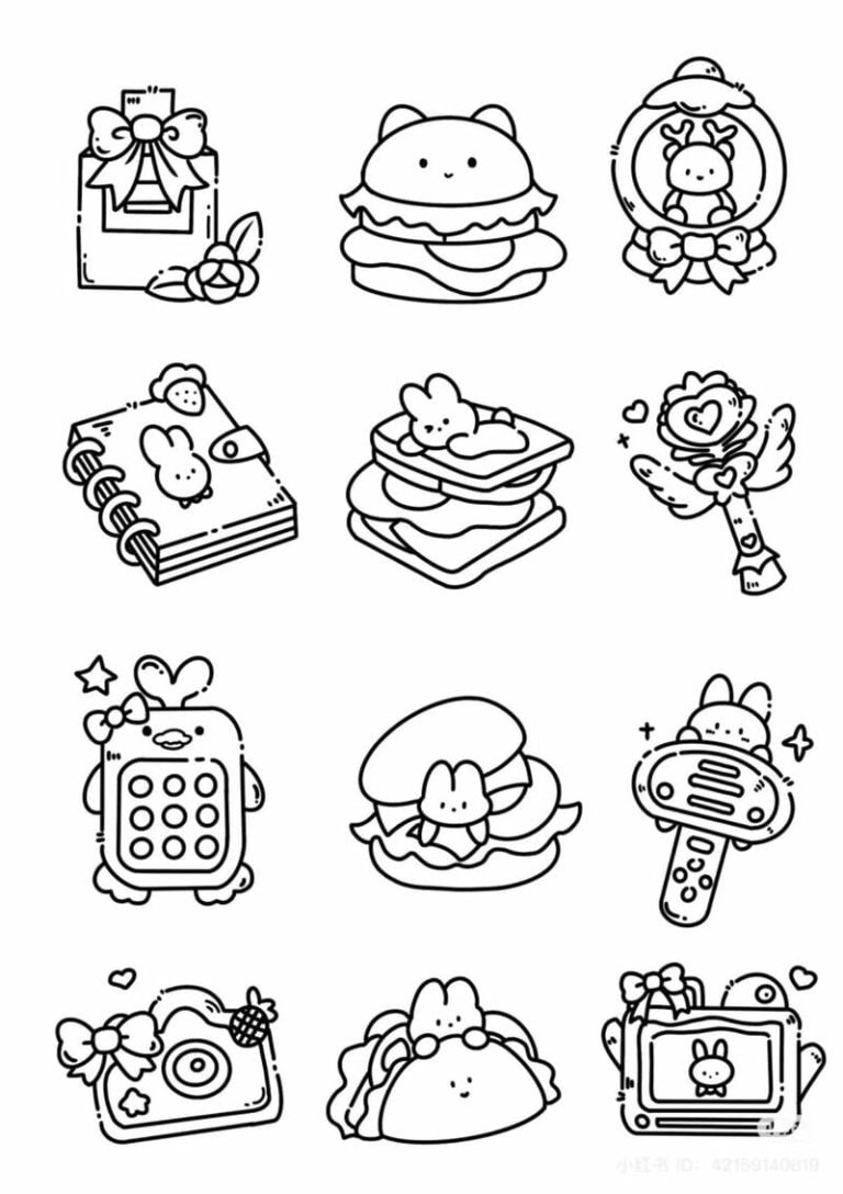 100+ Tranh tô màu sticker siêu đáng yêu cho bé, sáng tạo không giới hạn