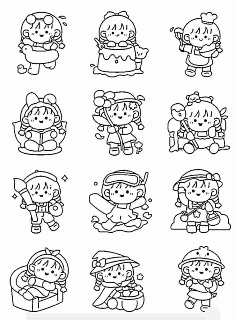 100+ Tranh tô màu sticker siêu đáng yêu cho bé, sáng tạo không giới hạn