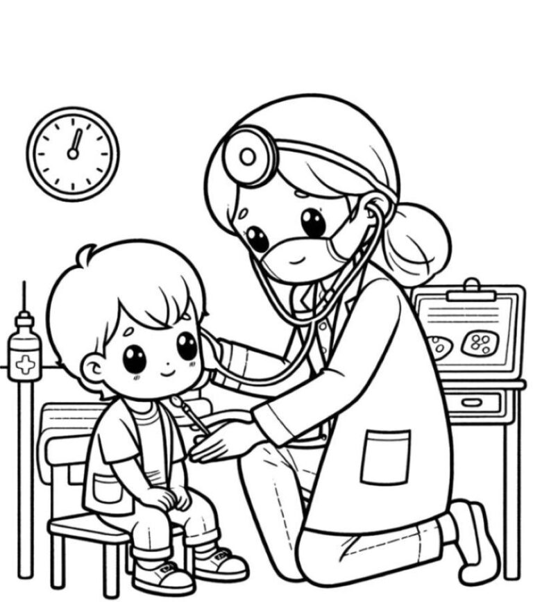 100+ Tranh tô màu bác sĩ đẹp và dễ thương giúp bé khám phá ước mơ nghề ...