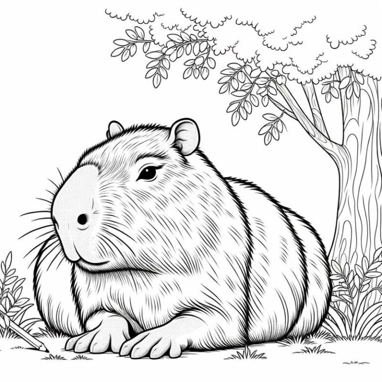 100+ Tranh tô màu capybara đẹp, dễ thương giúp bé phát triển khả năng ...