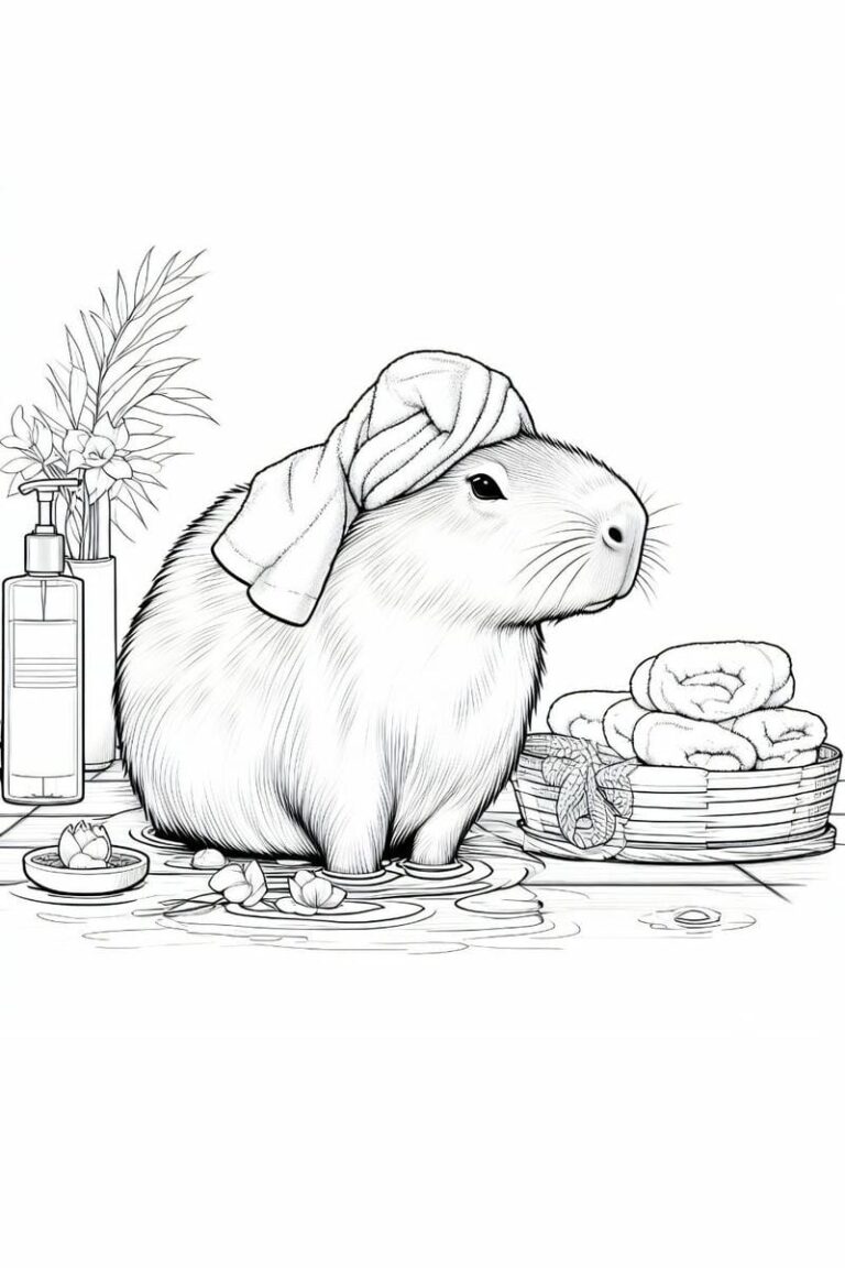 100+ Tranh tô màu capybara đẹp, dễ thương giúp bé phát triển khả năng ...