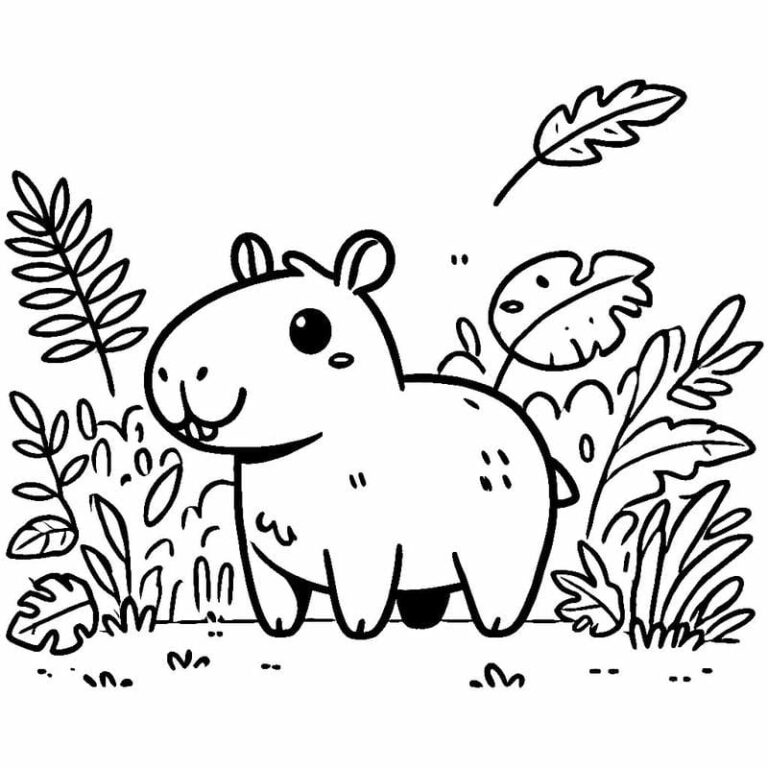 100+ Tranh tô màu capybara đẹp, dễ thương giúp bé phát triển khả năng ...
