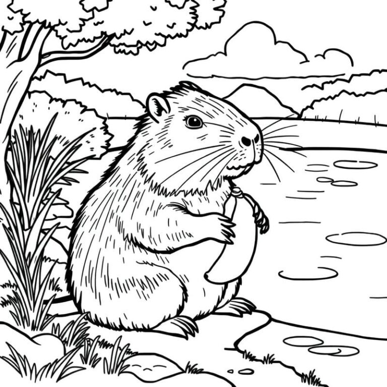 100+ Tranh tô màu capybara đẹp, dễ thương giúp bé phát triển khả năng ...