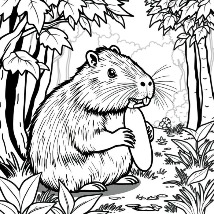 100+ Tranh tô màu capybara đẹp, dễ thương giúp bé phát triển khả năng ...