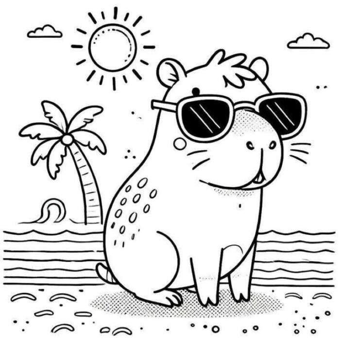 100+ Tranh tô màu capybara đẹp, dễ thương giúp bé phát triển khả năng ...