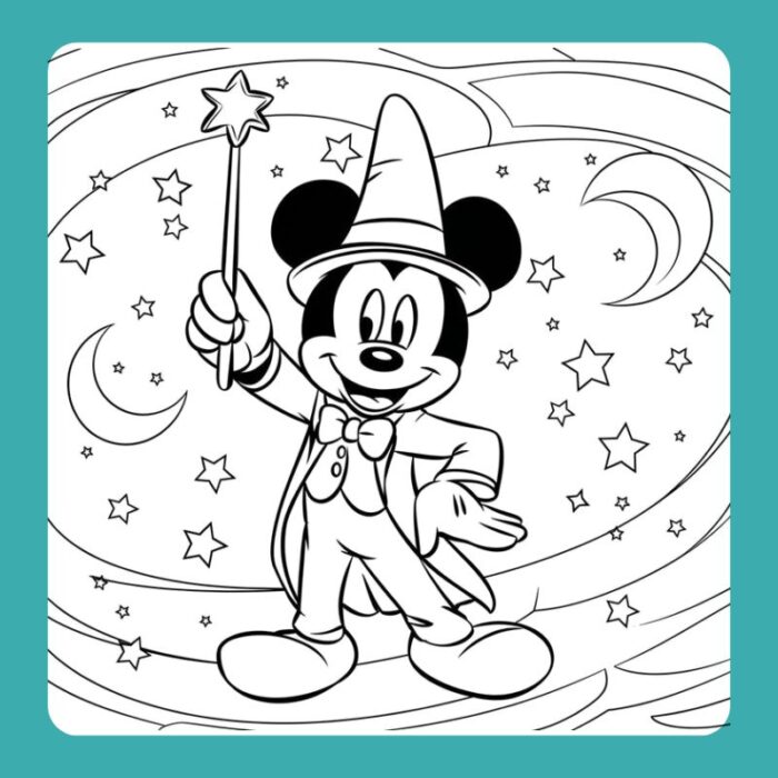 100+ Tranh tô màu chuột Mickey siêu dễ thương cho bé yêu sáng tạo theo ...