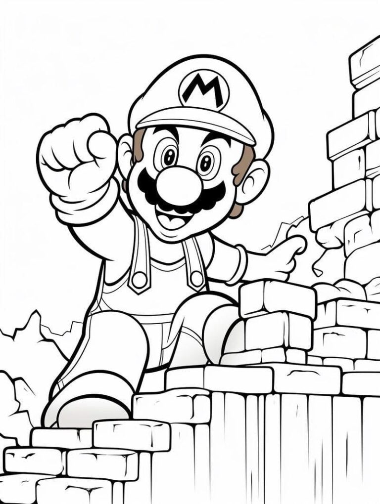 100+ Tranh tô màu Mario cute và hài hước giúp bé khám phá thế giới game
