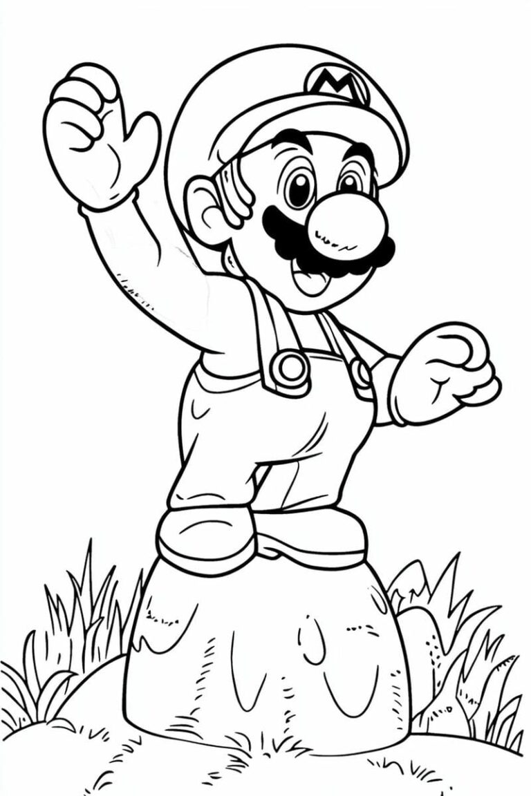 100+ Tranh tô màu Mario cute và hài hước giúp bé khám phá thế giới game