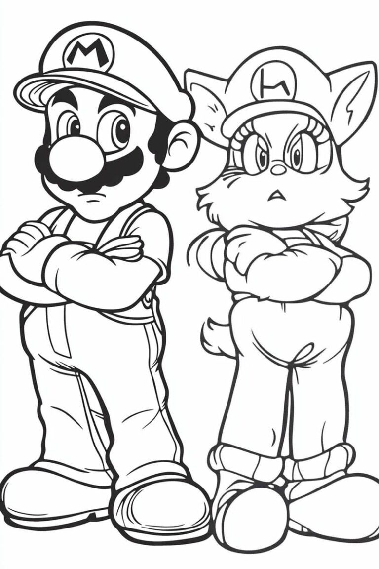 100+ Tranh tô màu Mario cute và hài hước giúp bé khám phá thế giới game