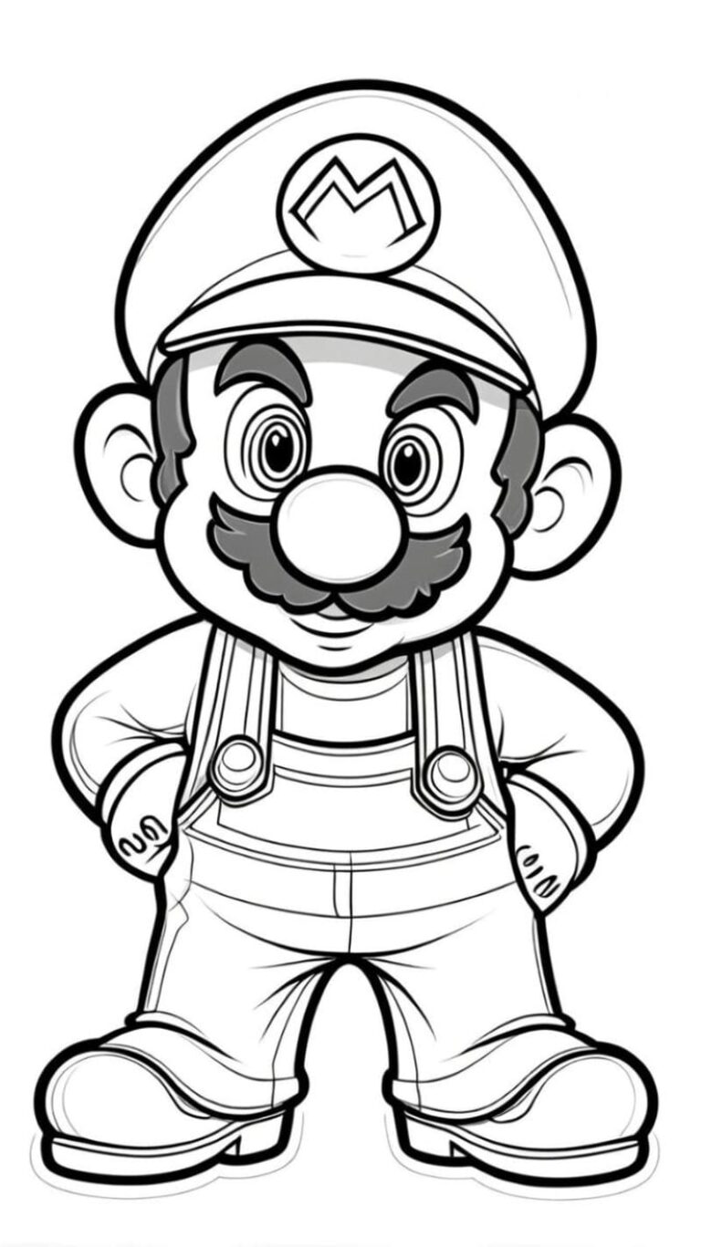 100+ Tranh tô màu Mario cute và hài hước giúp bé khám phá thế giới game