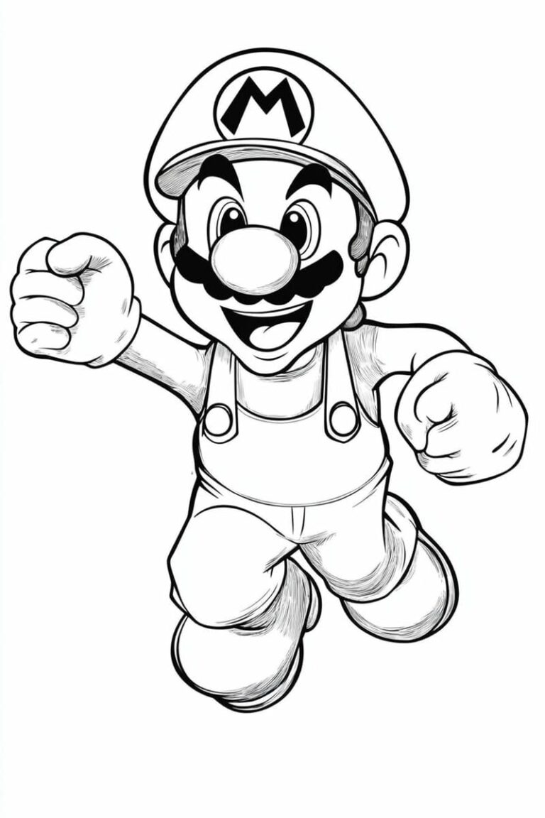 100+ Tranh tô màu Mario cute và hài hước giúp bé khám phá thế giới game