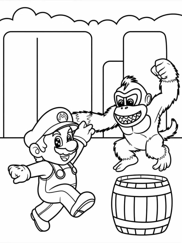 100+ Tranh tô màu Mario cute và hài hước giúp bé khám phá thế giới game