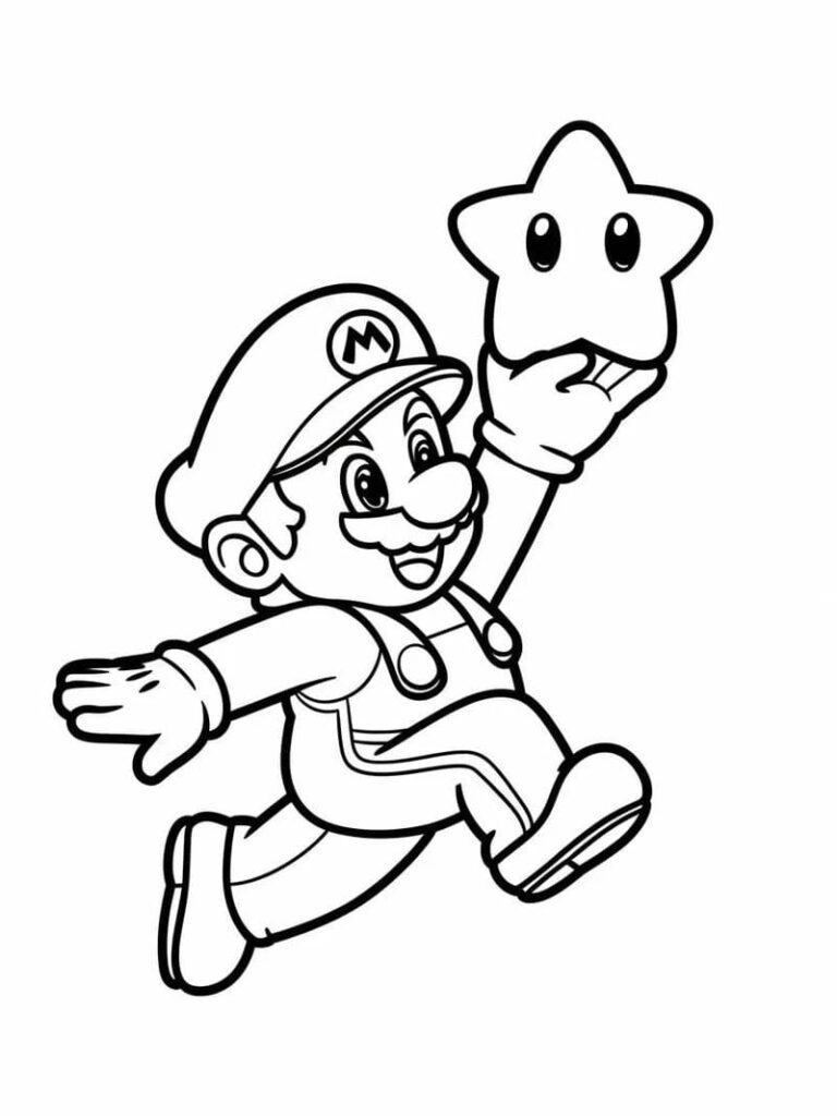100+ Tranh tô màu Mario cute và hài hước giúp bé khám phá thế giới game