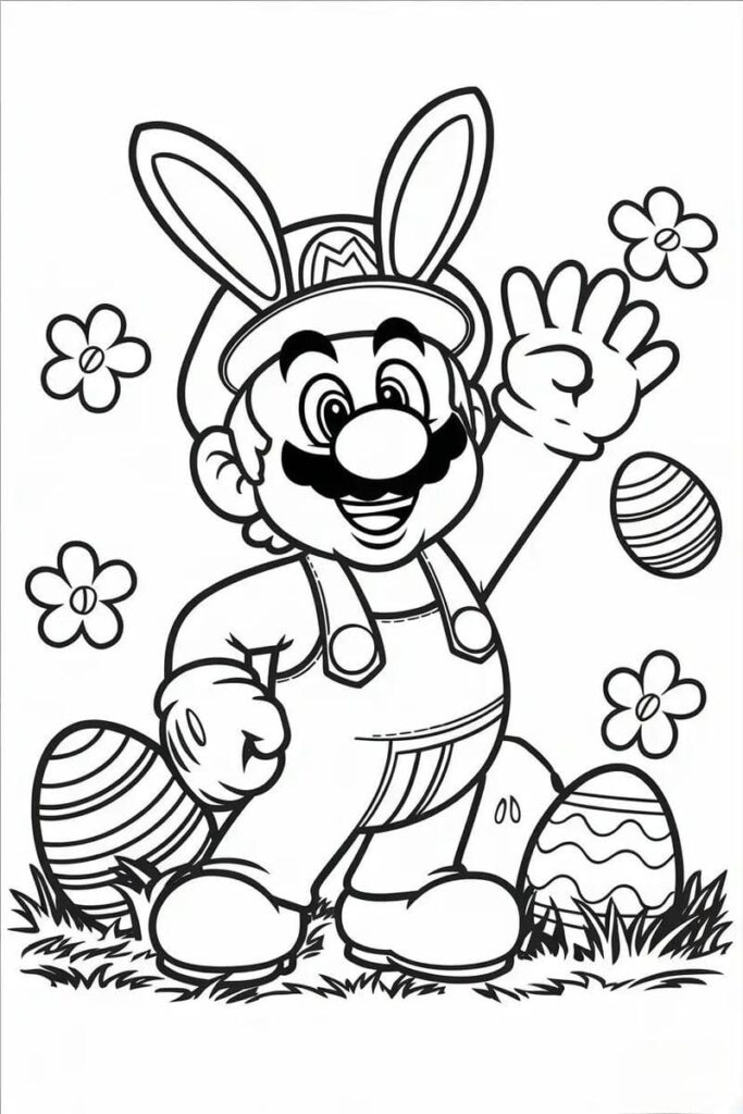 100+ Tranh tô màu Mario cute và hài hước giúp bé khám phá thế giới game