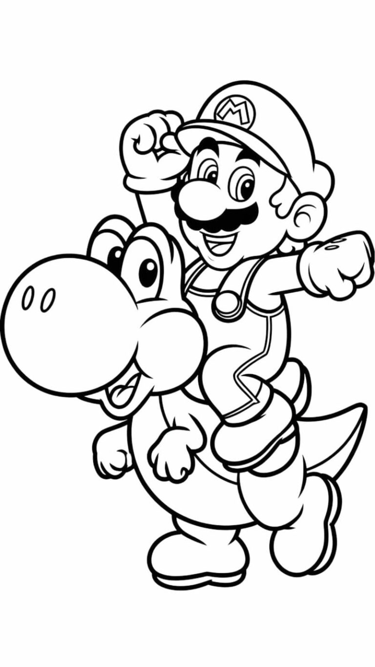 100+ Tranh tô màu Mario cute và hài hước giúp bé khám phá thế giới game