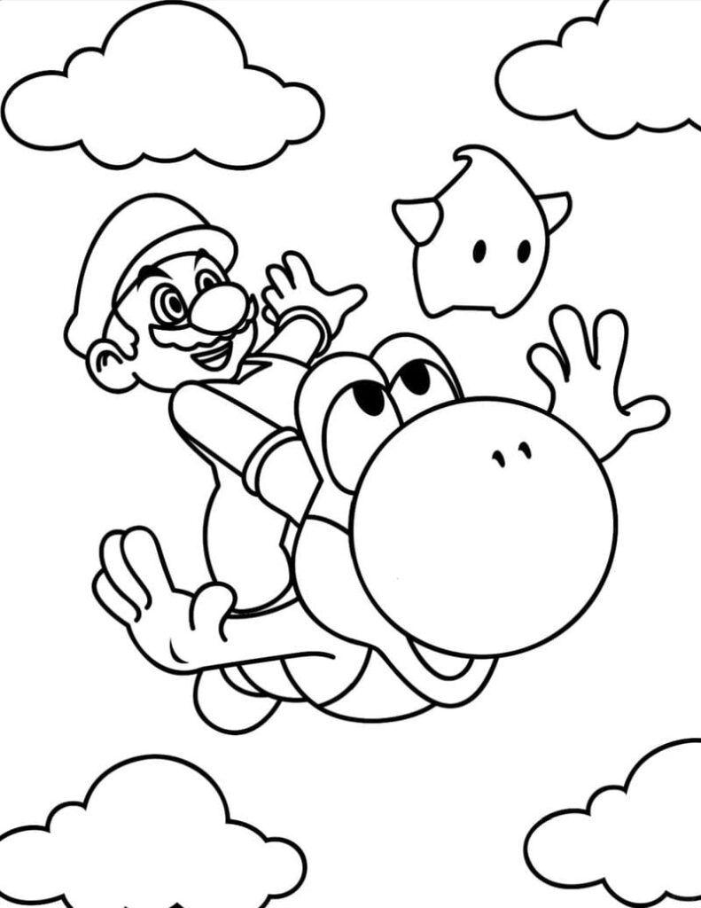 100+ Tranh tô màu Mario cute và hài hước giúp bé khám phá thế giới game