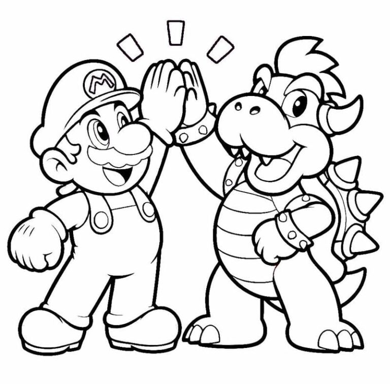 100+ Tranh tô màu Mario cute và hài hước giúp bé khám phá thế giới game