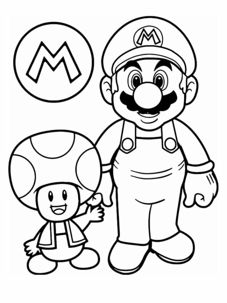 100+ Tranh tô màu Mario cute và hài hước giúp bé khám phá thế giới game