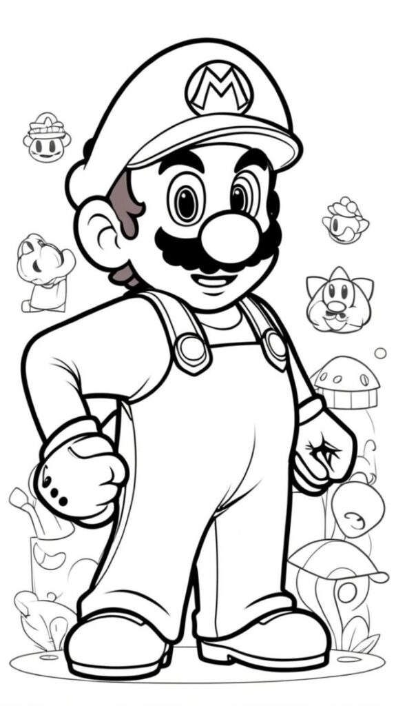 100+ Tranh tô màu Mario cute và hài hước giúp bé khám phá thế giới game