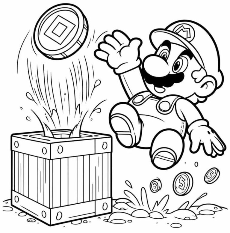 100+ Tranh tô màu Mario cute và hài hước giúp bé khám phá thế giới game