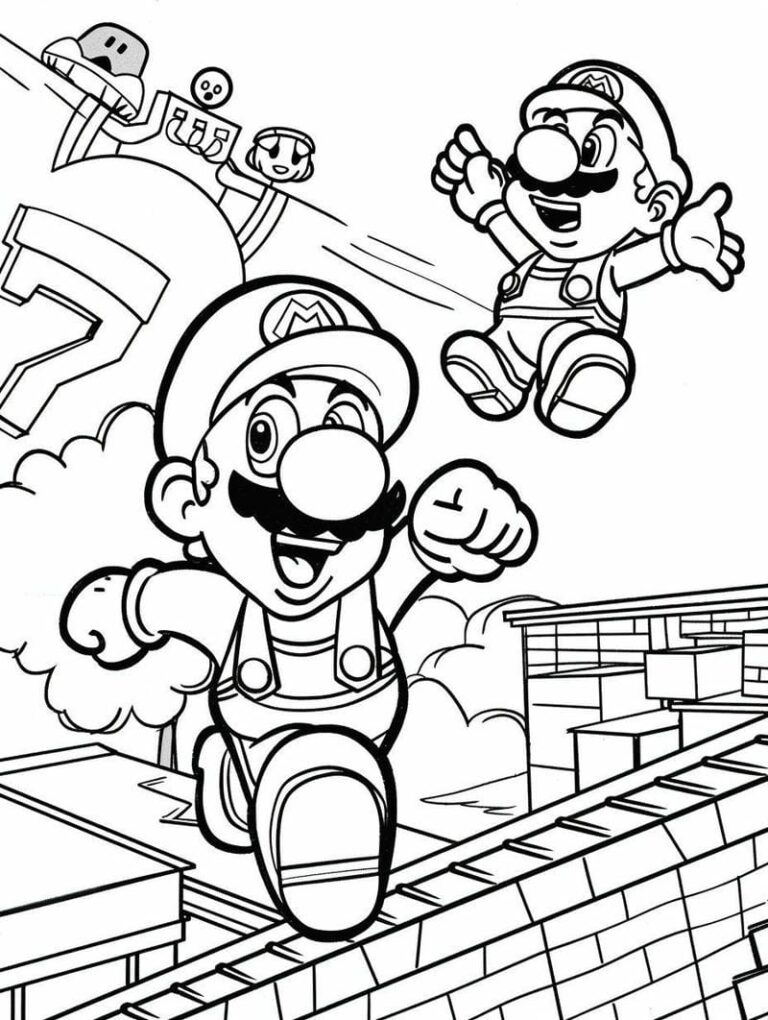 100+ Tranh tô màu Mario cute và hài hước giúp bé khám phá thế giới game