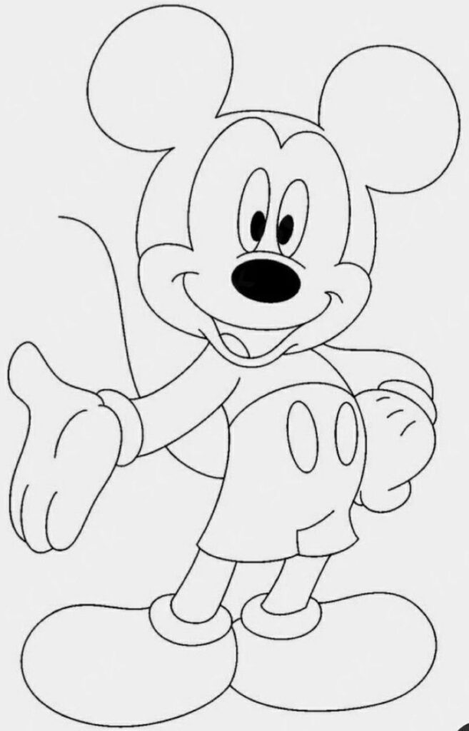 100+ Tranh tô màu Mickey dễ thương, giúp bé học màu sắc một cách thú vị