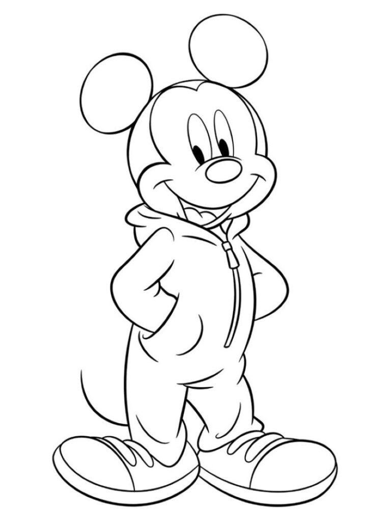 100+ Tranh tô màu Mickey dễ thương, giúp bé học màu sắc một cách thú vị