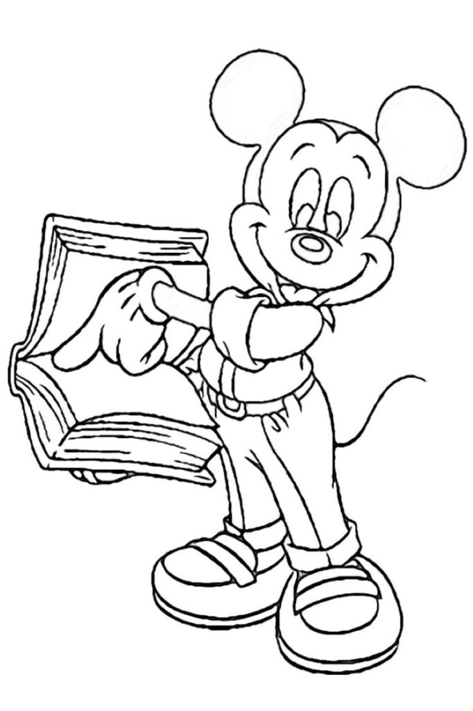 100+ Tranh tô màu Mickey dễ thương, giúp bé học màu sắc một cách thú vị