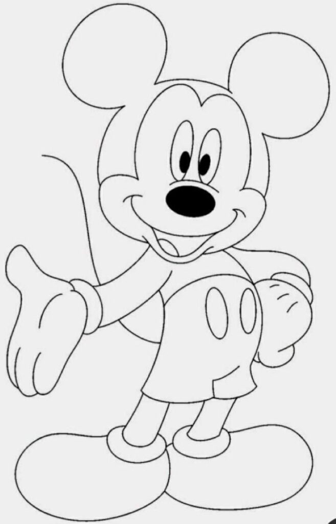 100+ Tranh tô màu Mickey dễ thương, giúp bé học màu sắc một cách thú vị