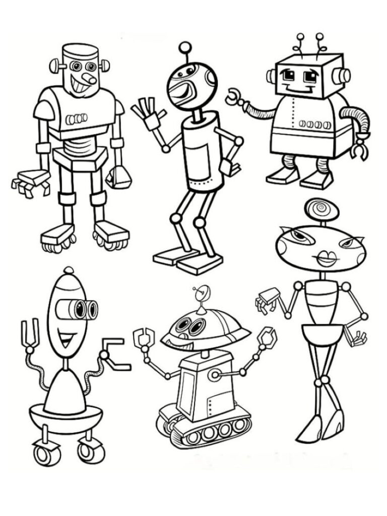100+ Tranh tô màu robot đẹp cực ngầu cho các bé yêu thích công nghệ