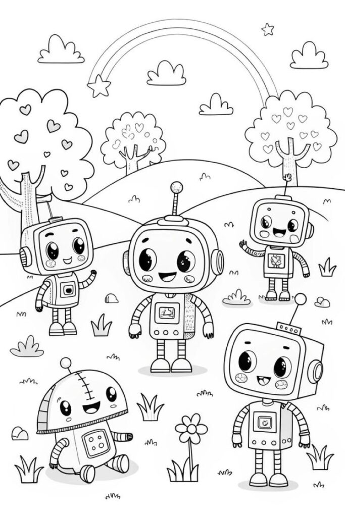 100+ Tranh tô màu robot đẹp cực ngầu cho các bé yêu thích công nghệ