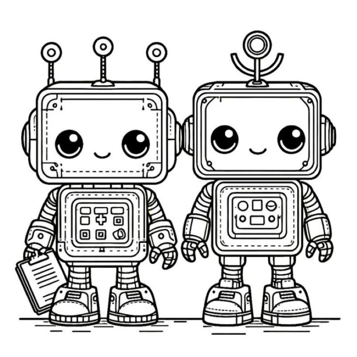 100+ Tranh tô màu robot đẹp cực ngầu cho các bé yêu thích công nghệ