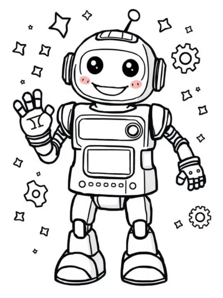 100+ Tranh tô màu robot đẹp cực ngầu cho các bé yêu thích công nghệ