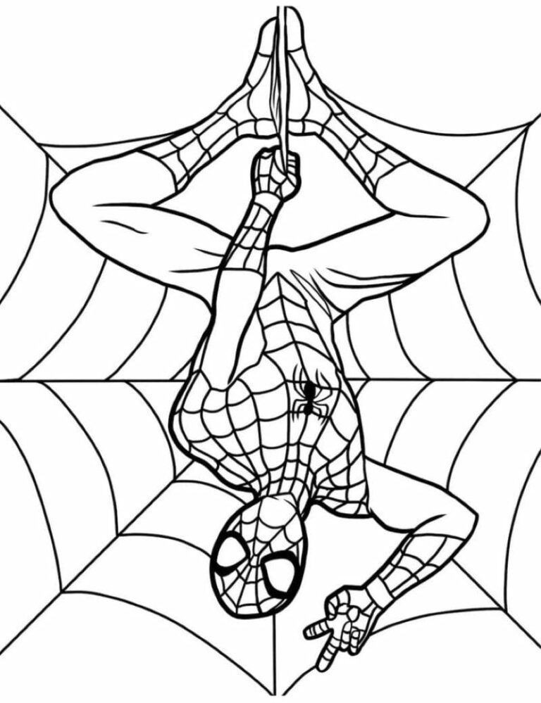 100+ Tranh tô màu Spider Man siêu anh hùng, giúp bé phát triển sáng tạo