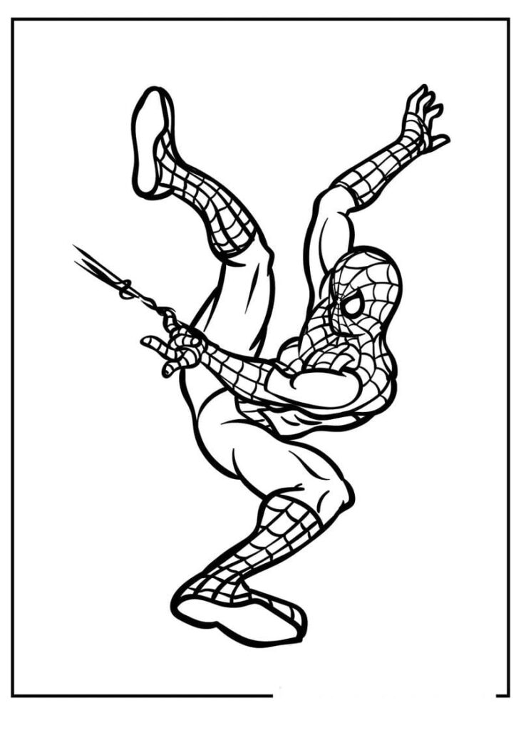 100+ Tranh tô màu Spider Man siêu anh hùng, giúp bé phát triển sáng tạo