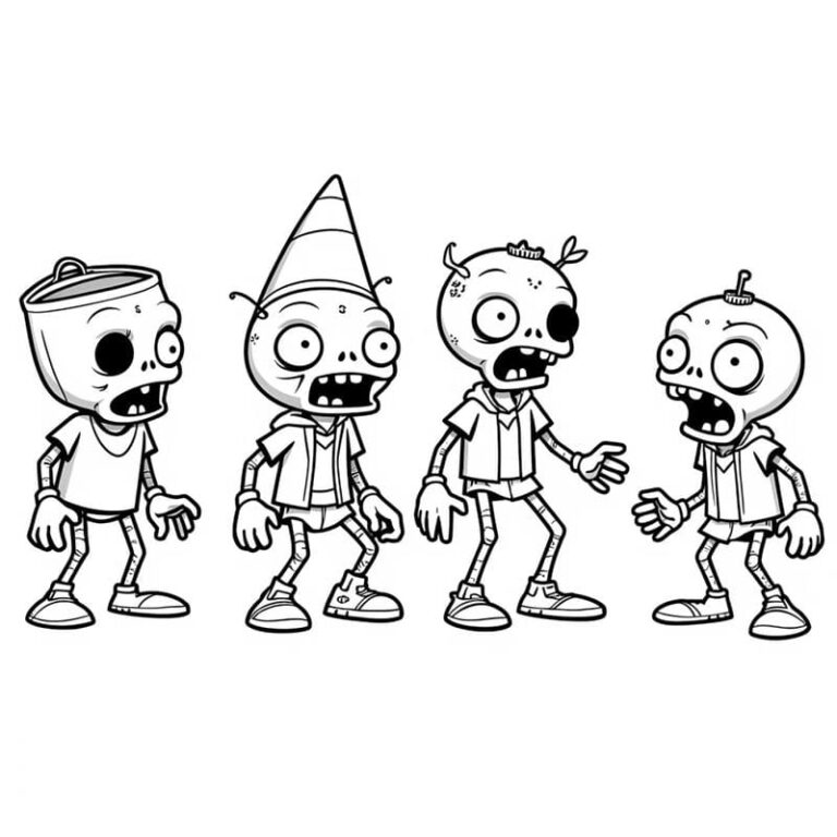 100+ Tranh tô màu zombie đa dạng, rèn luyện kỹ năng tô màu cho bé