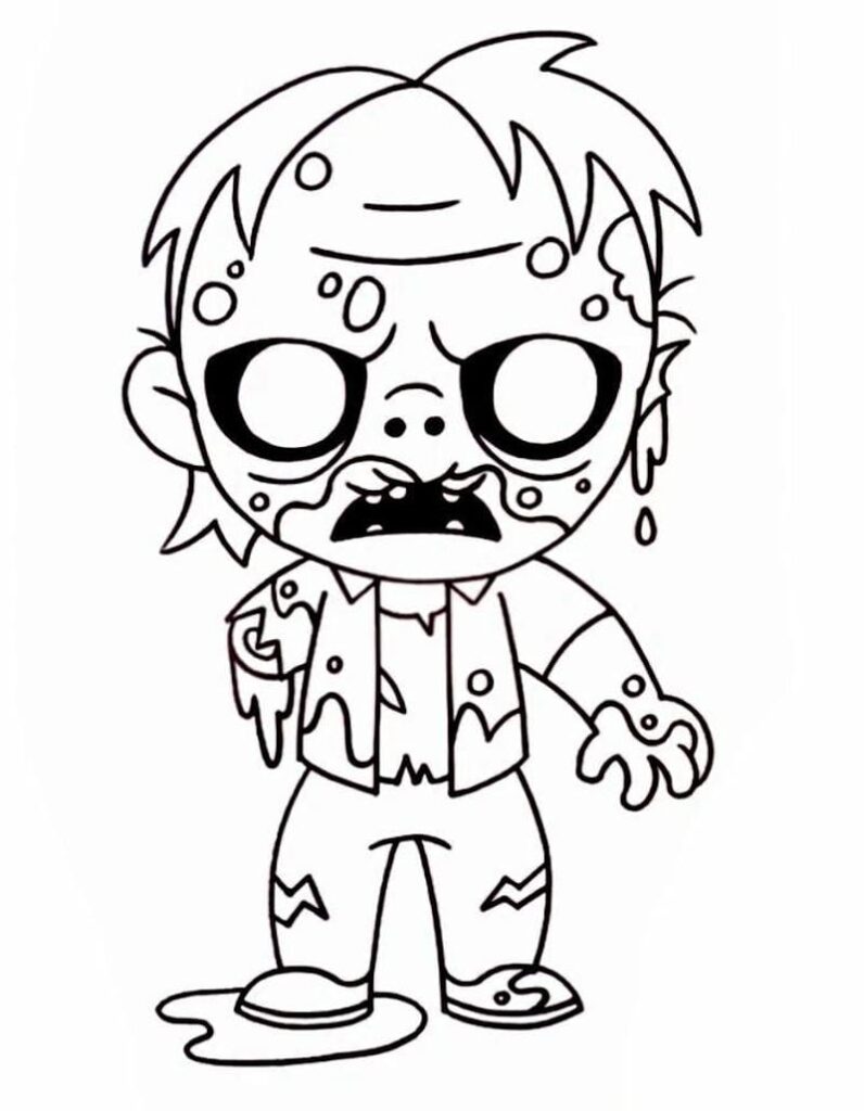 100+ Tranh tô màu zombie đa dạng, rèn luyện kỹ năng tô màu cho bé